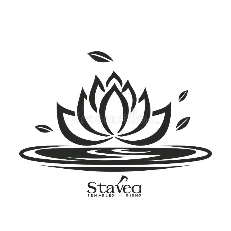 Spa Logo, Abstract, Minimalist, Black and White Stock Image - Image of ...