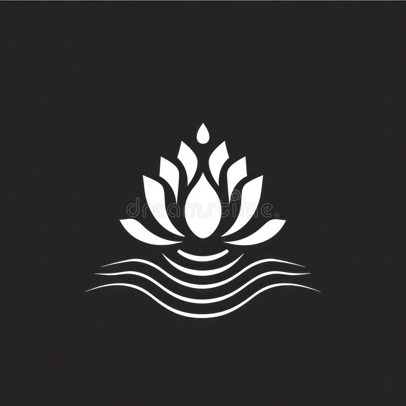 Spa Logo, Abstract, Minimalist, Black and White Stock Illustration ...