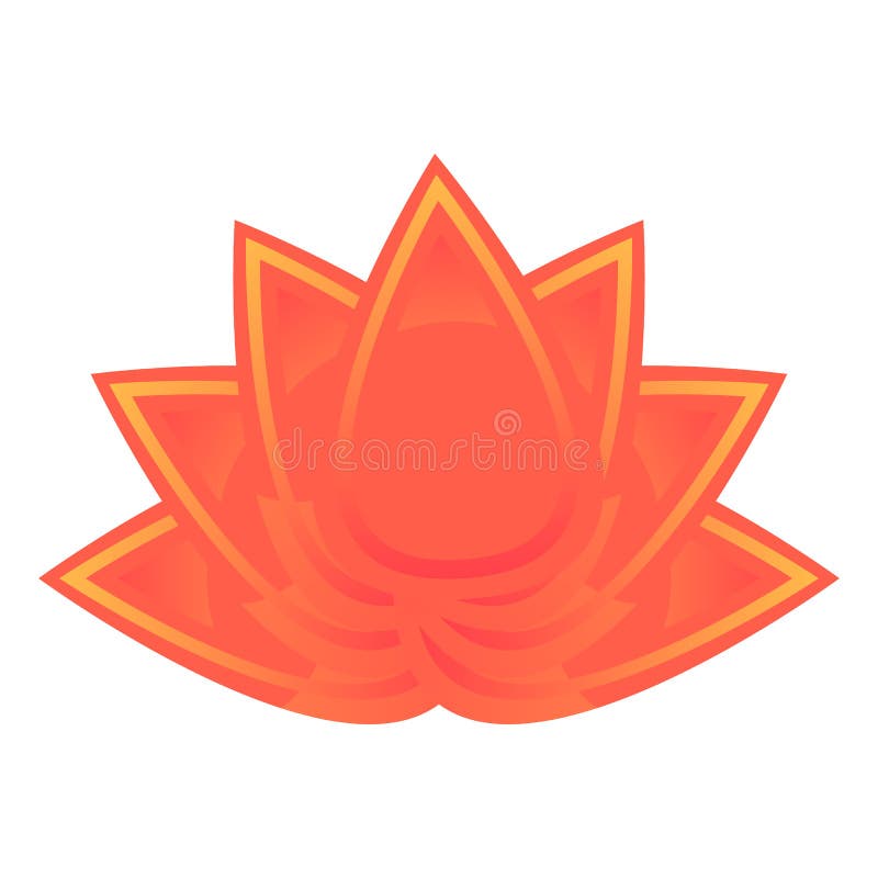 Spa Lotus Icon, Cartoon Style Stock Vector - Illustration of decoration ...