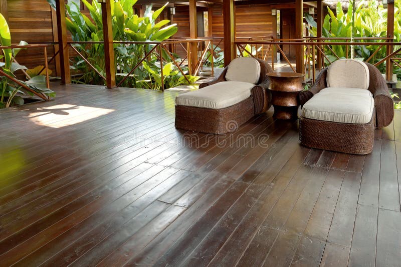 Spa Lounge Area for Relaxation Stock Image - Image of rattan, palm ...