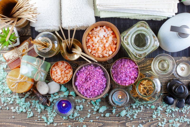 Spa massage items stock photo. Image of lavender, beauty - 138887998