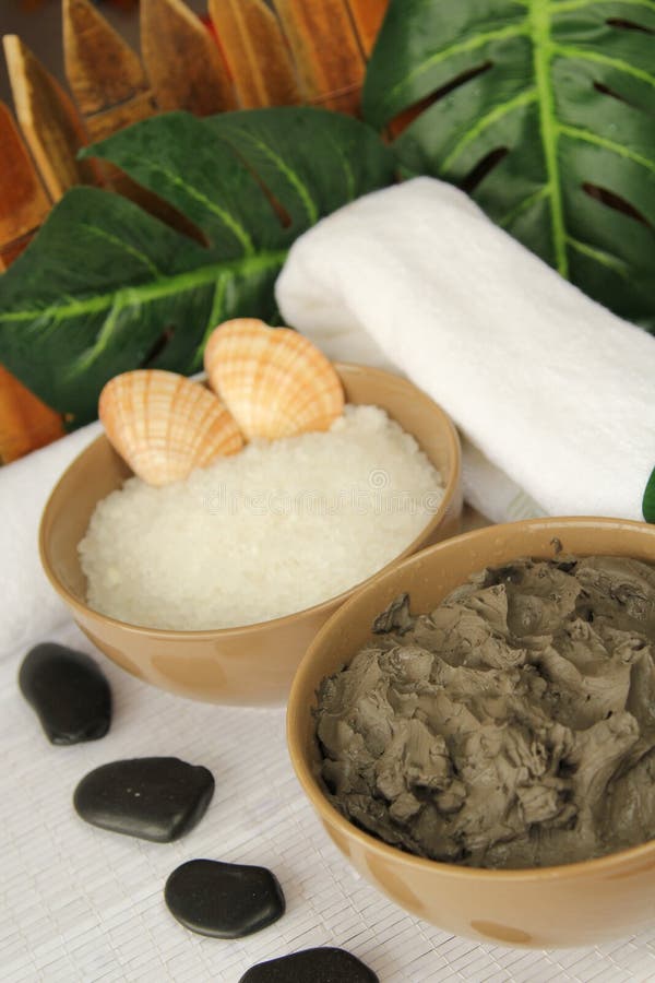 Spa with mud and salt stock photo. Image of pink, fire - 30636118