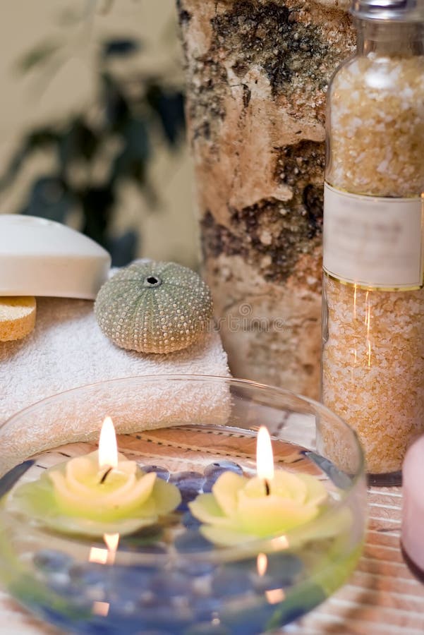 Spa orchid composition stock image. Image of indulgence - 4024731