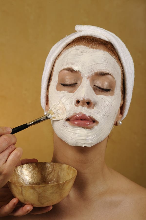 Spa Organic Beauty Facial Mask Stock Photo - Image of facial, energy ...