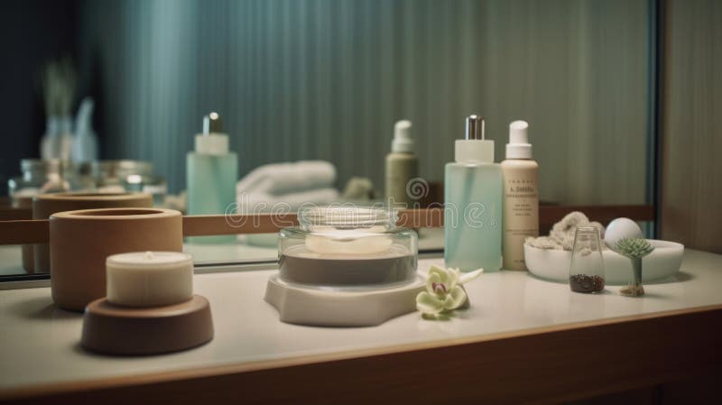 Spa Products in Spa Center. Generative Ai Stock Illustration ...