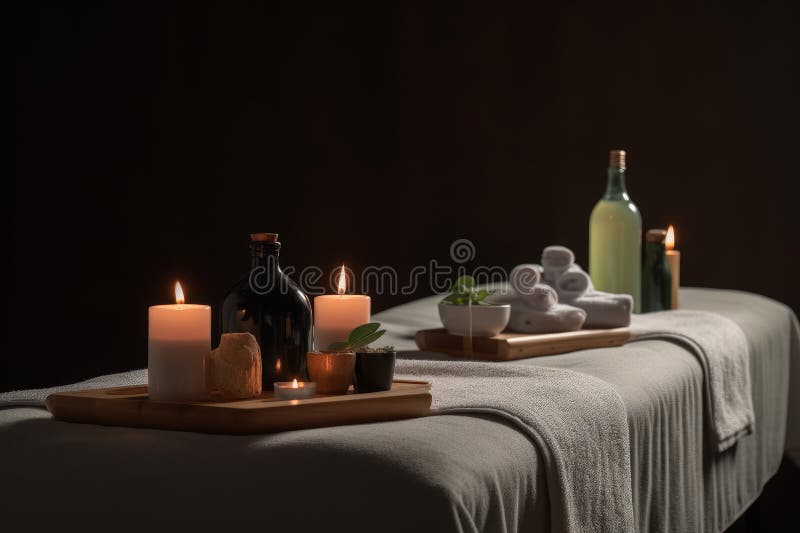 Spa Relax Table Room. Generate Ai Stock Illustration - Illustration of ...