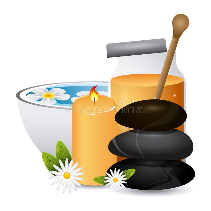 Spa relaxation area stock vector. Illustration of cream - 59238640