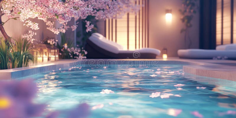 Spa Relaxation Scene Captured in a Visually Appealing Poster Design ...
