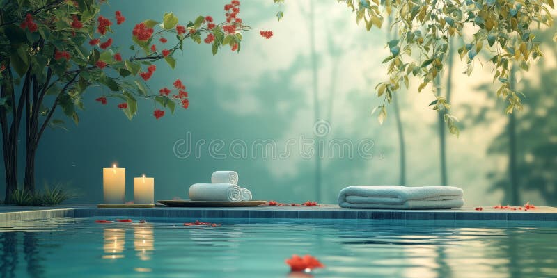 Spa Relaxation Scene Captured in a Visually Appealing Poster Design ...