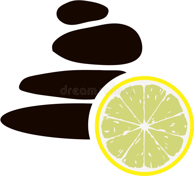 Spa Rocks and Lemon Vector stock vector. Illustration of abstract ...