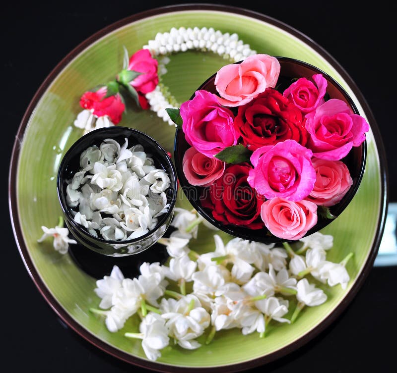 Spa Rose Garland of Thailand Stock Image - Image of health, hygiene ...