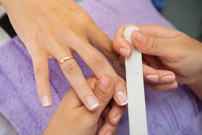 Spa salon. Manicure stock image. Image of nailfile, salon - 38007455