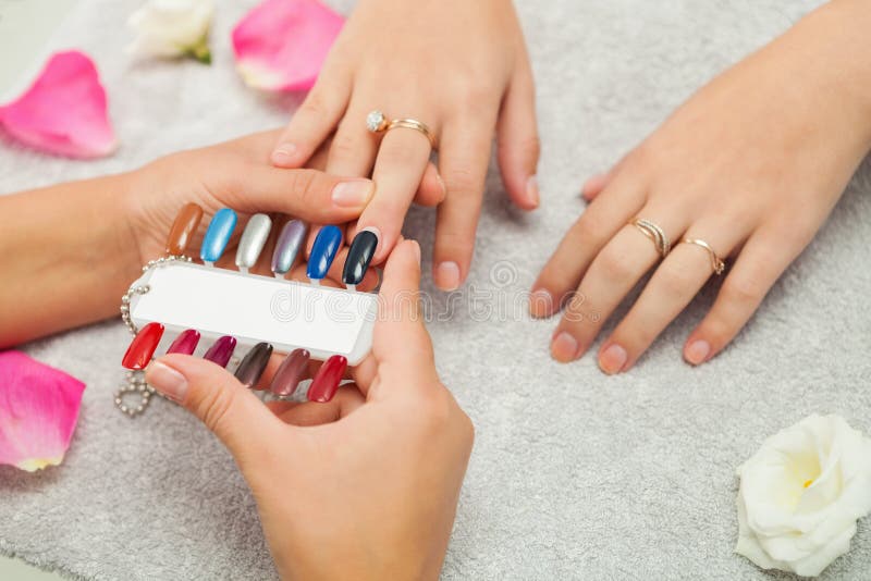 Spa salon. Manicure stock image. Image of palm, cosmetology - 40244081