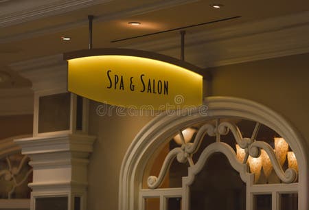 Spa & Salon Sign stock image. Image of marker, lobby - 17260041