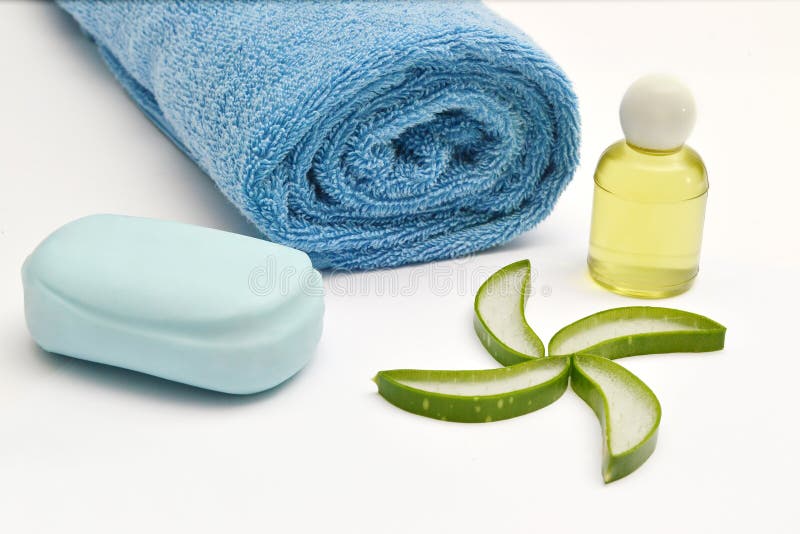 Spa set aloe vera product stock photo. Image of cure - 36286424