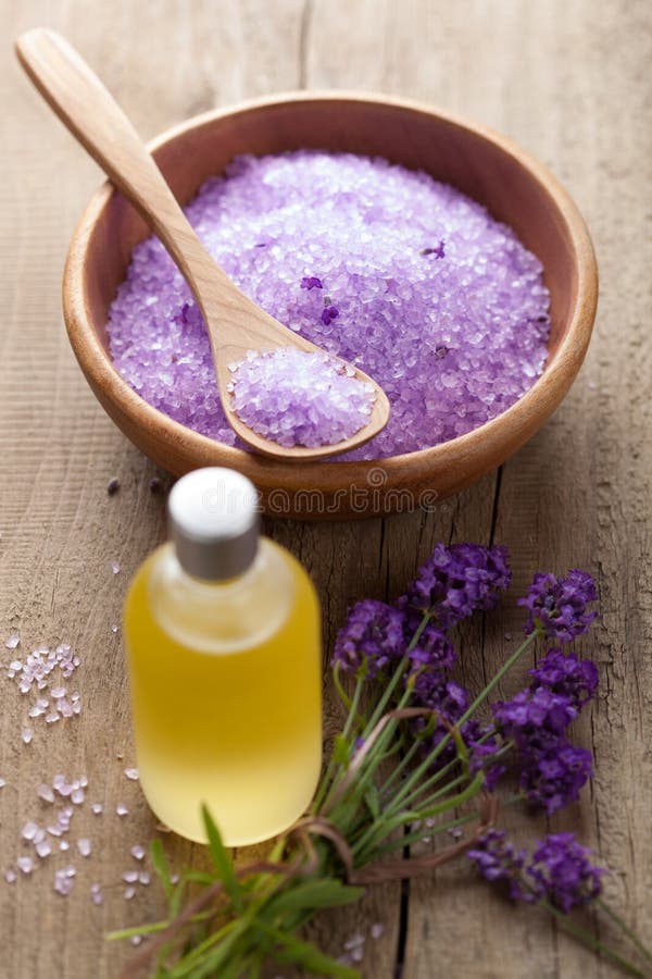 Spa Set with Fresh Lavender Stock Photo - Image of beauty, natural ...