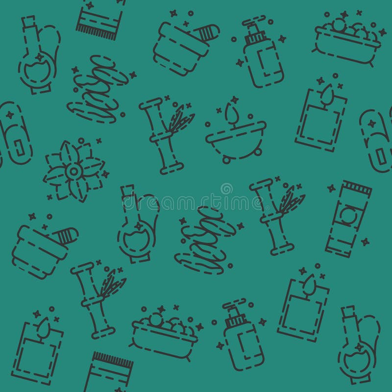 SPA set pattern stock vector. Illustration of relax, repeat - 80883843