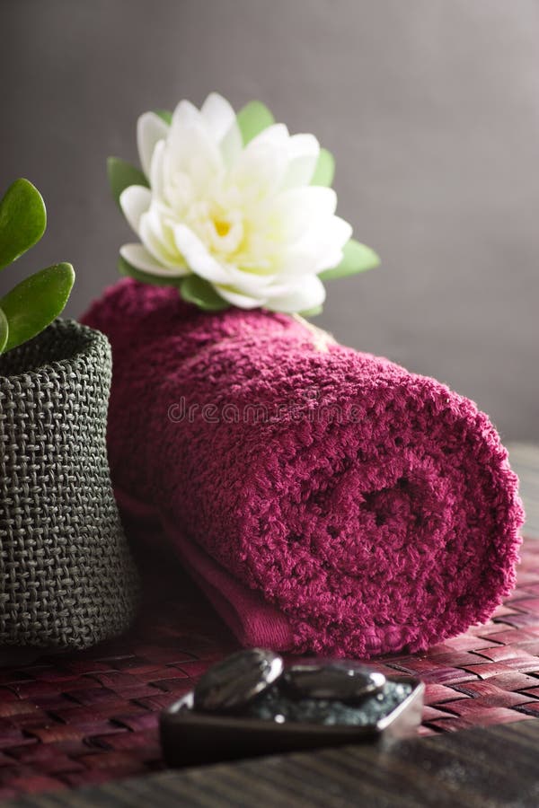 Purple spa relaxation (1) stock image. Image of healthy - 14001059