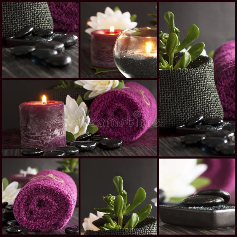 Spa setting collage stock image. Image of dayspa, collection - 18571123