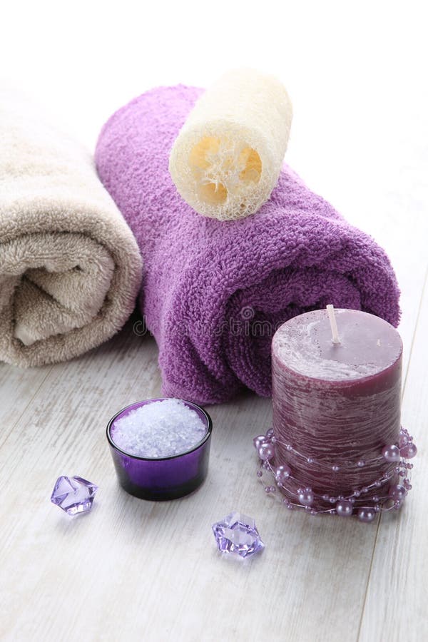 Purple spa relaxation (1) stock image. Image of healthy - 14001059