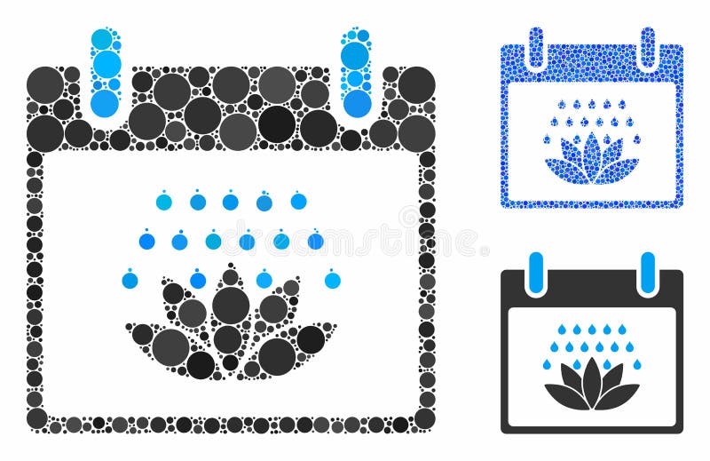 Spa Shower Calendar Day Composition Icon of Round Dots Stock ...