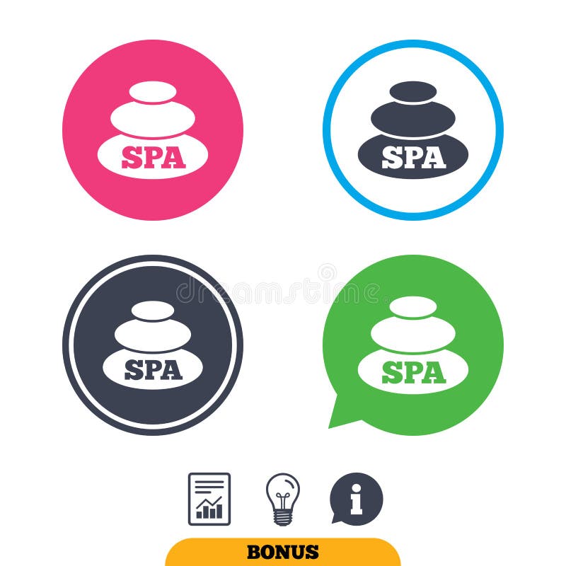 Spa Sign Icon. Spa Stones Symbol Stock Vector - Illustration of icon ...