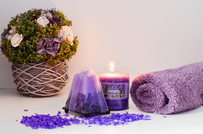 Purple spa relaxation (1) stock image. Image of healthy - 14001059