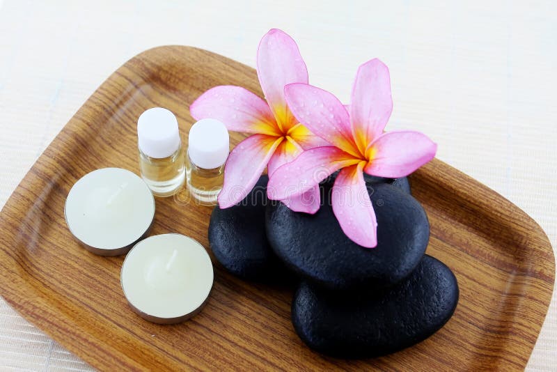 Spa stone stock image. Image of flower, romantic, care - 14963541