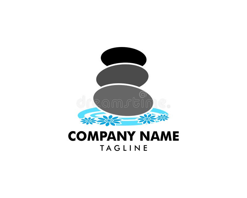 Spa Stone Logo Template Vector Illustration Stock Vector - Illustration ...