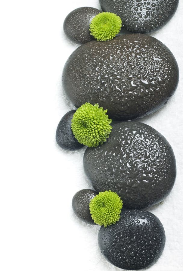 Spa stones stock image. Image of black, lotus, garden - 12739677