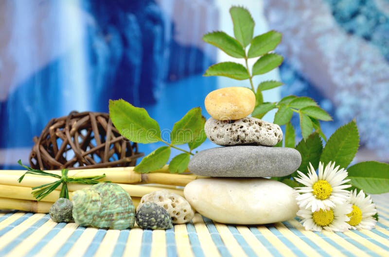 Spa stones stock image. Image of flower, blossom, polished - 36416347