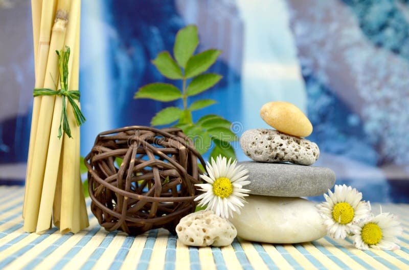 Spa stones stock image. Image of arrangement, bloom, alternative - 36416367
