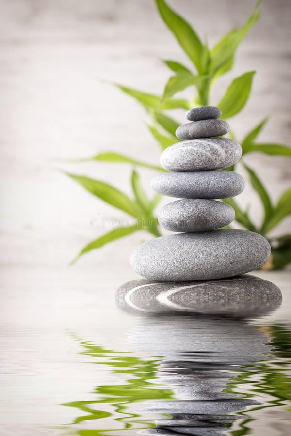 Spa stones. stock image. Image of bamboo, beauty, wellbeing - 60484655