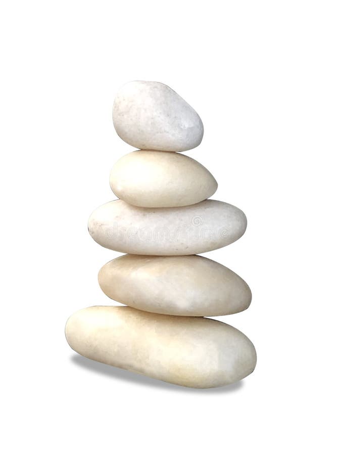 Spa Stones Isolated White Background Stock Image - Image of rock ...