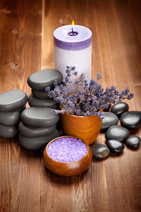 Zen stones with lavender stock photo. Image of lavender - 8933096