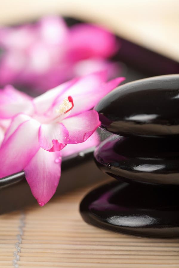 Composition Spa Massage - Bamboo - Orchid, Towels, Candles and Black ...