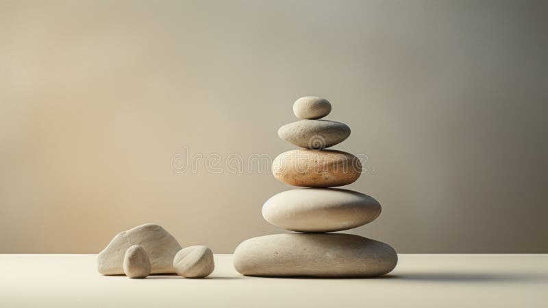Spa Stones Stacked on Top of Each Other on a Light Background ...