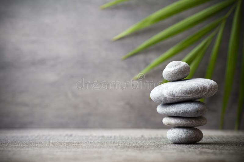 Spa stones. stock image. Image of wellbeing, orchid, life - 47304953