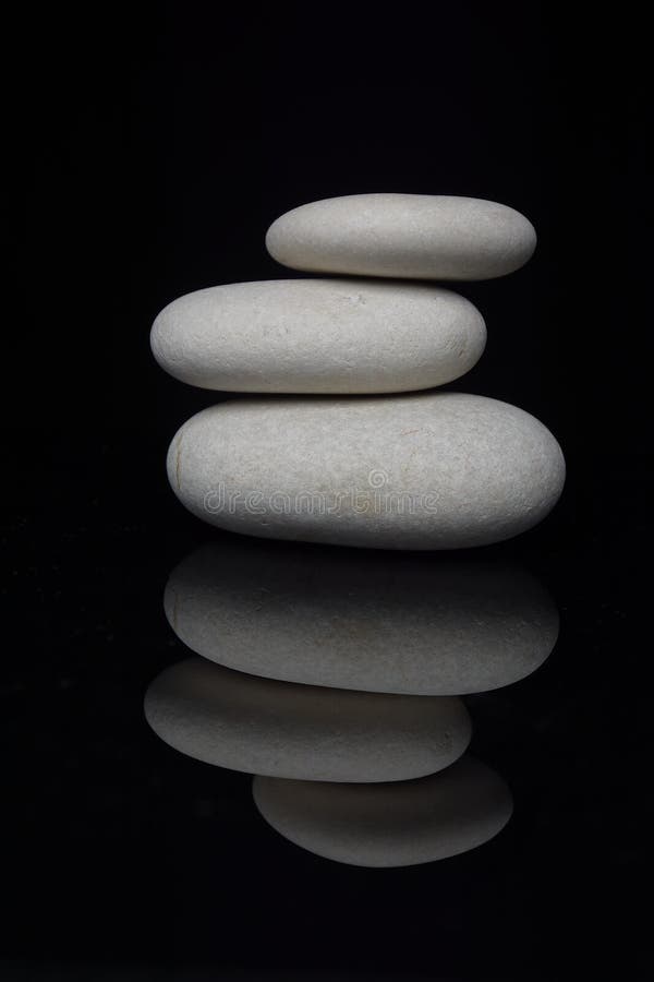 Spa Stones. White Shiny Zen Stones Over White Background Stock Image ...