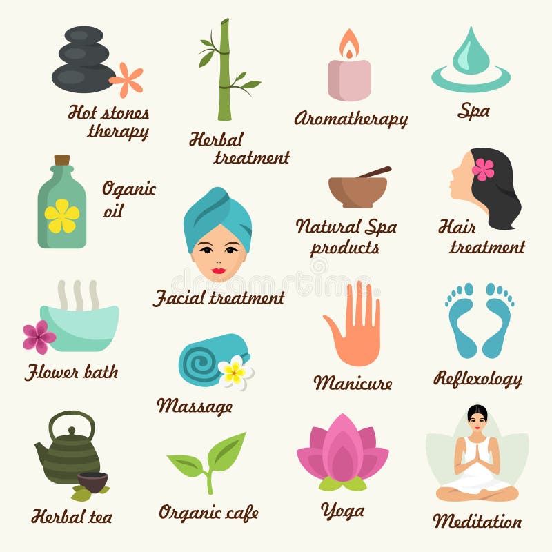 Spa symbol vektor illustrationer. Illustration av skönhetsmedel - 54201255