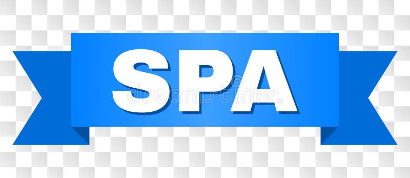 Blue Tape with SPA Title stock vector. Illustration of design - 135890823