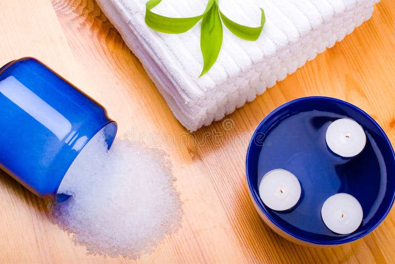 Spa theme stock image. Image of blue, bathroom, herbal - 12868009