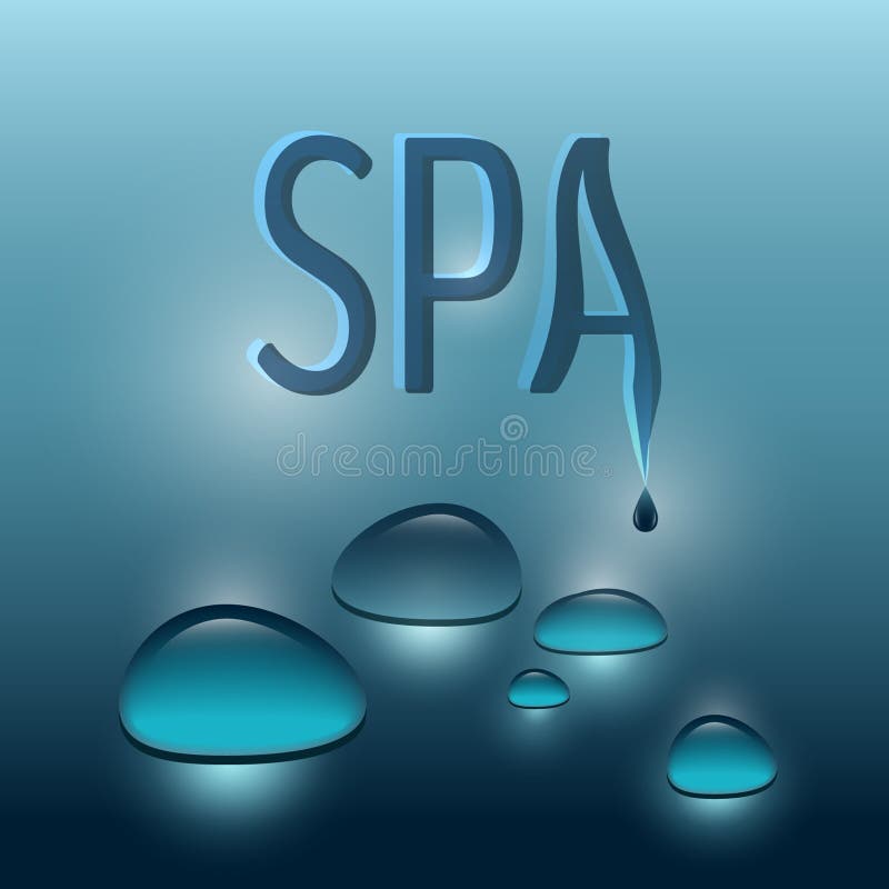 Spa Theme Vector Illustration with Drops Stock Vector - Illustration of ...