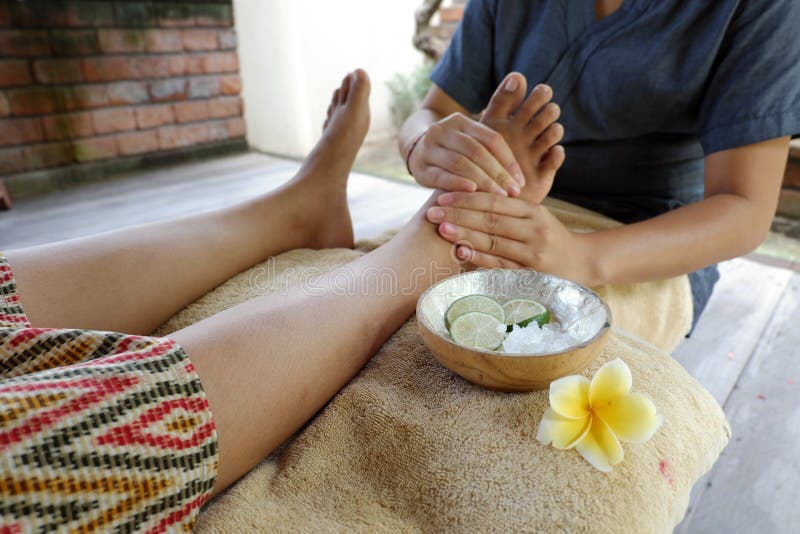 Spa Treatment of a Foot Massage Stock Image - Image of wellbeing, care ...