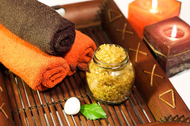 Set of spa treatment stock photo. Image of aromatherapy - 15719520