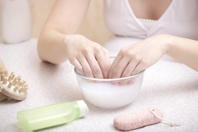 Spa treatment for hand stock image. Image of color, preparation - 8926955