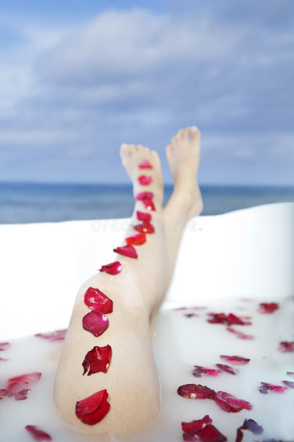 Spa treatment by the ocean stock photo. Image of blossom - 23014172