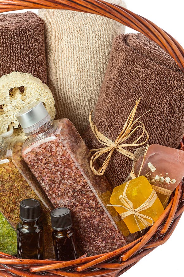 Spa Treatment with Salt, Essential Oil, Soap Stock Image - Image of ...