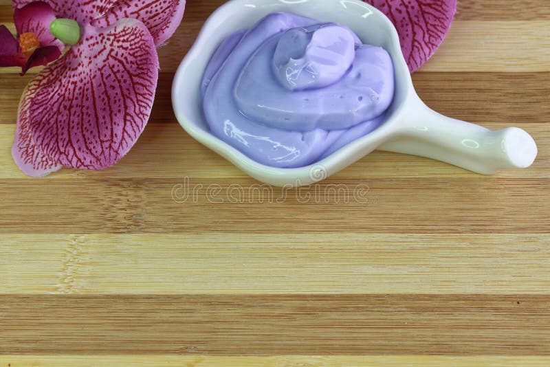 Spa Treatment Setting with Purple Theme Stock Image - Image of health ...
