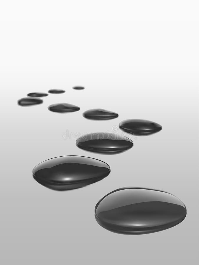 Path of black spa stones stock illustration. Illustration of massage ...